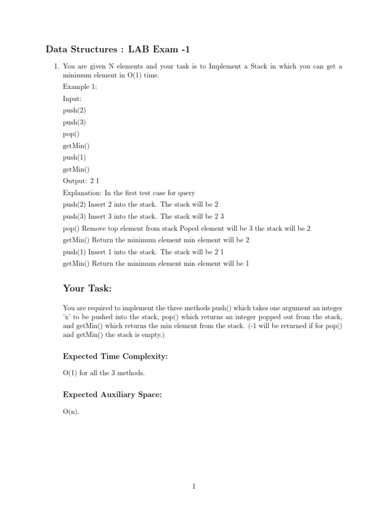 Datastructures Labexam1 | PDF | Algorithms | Theoretical Computer Science