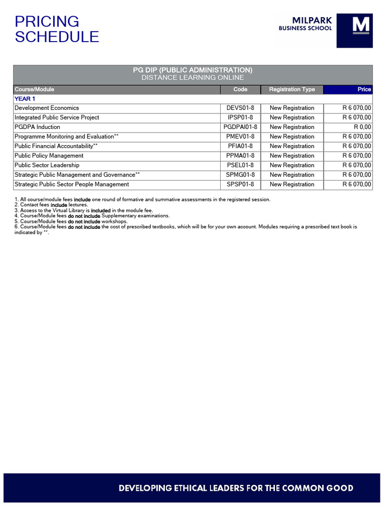 Pricing Schedule | PDF