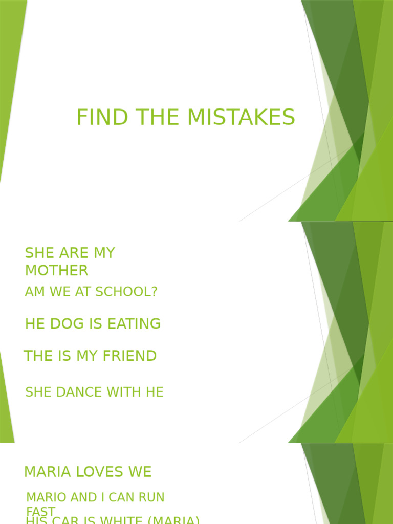 Find The Mistakes | PDF