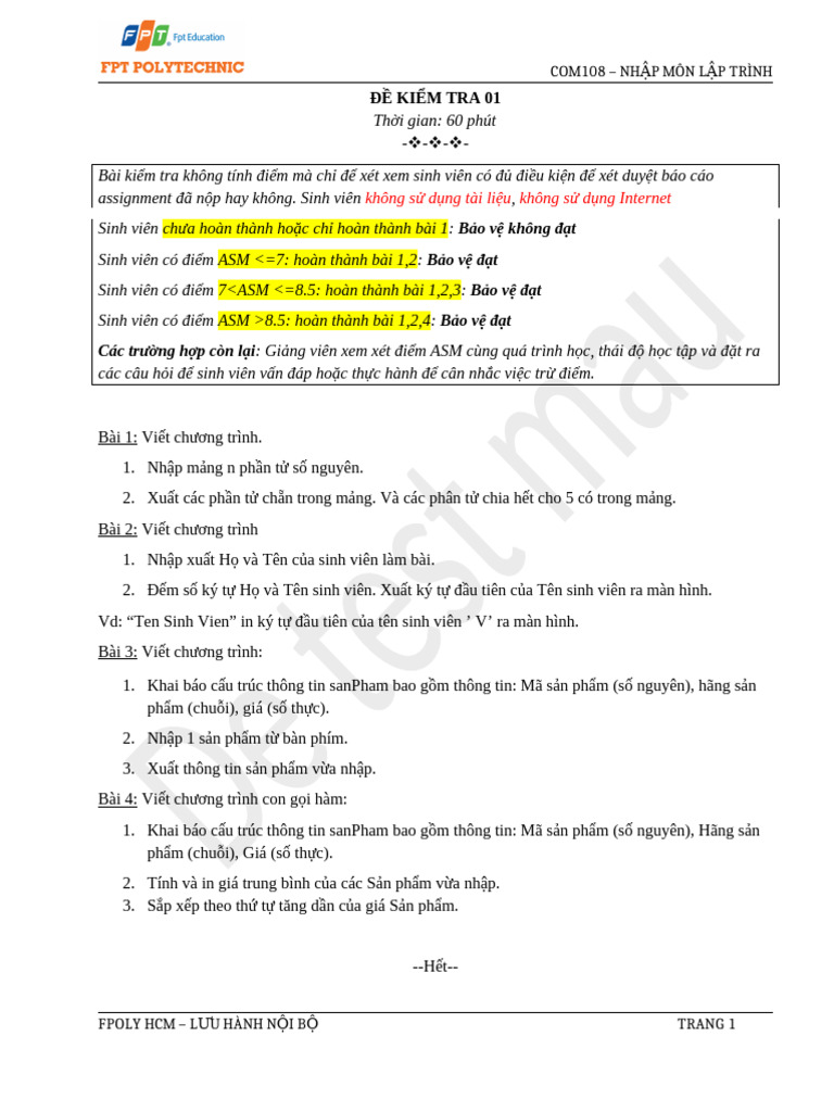 Com108 Deso 01 Thanhnc70 | PDF