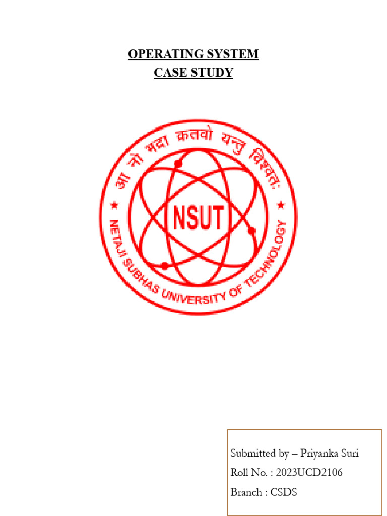 OPERATING SYSTEM Case Study | PDF | Process (Computing) | Thread (Computing)