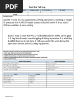 Toolbox Talk Form | PDF