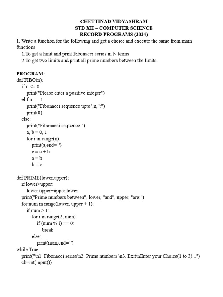XII CSC RecordProgram2024 | PDF | String (Computer Science) | Letter Case