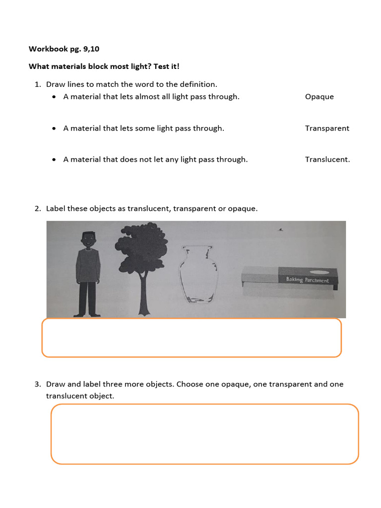Science Worksheet | PDF