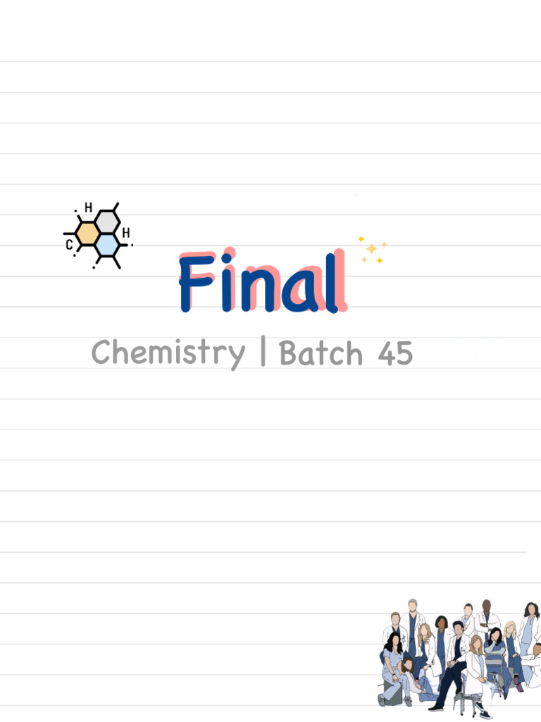 Chemistry Final Exam Review Batch 45 | PDF | Alkene | Chemical Bond
