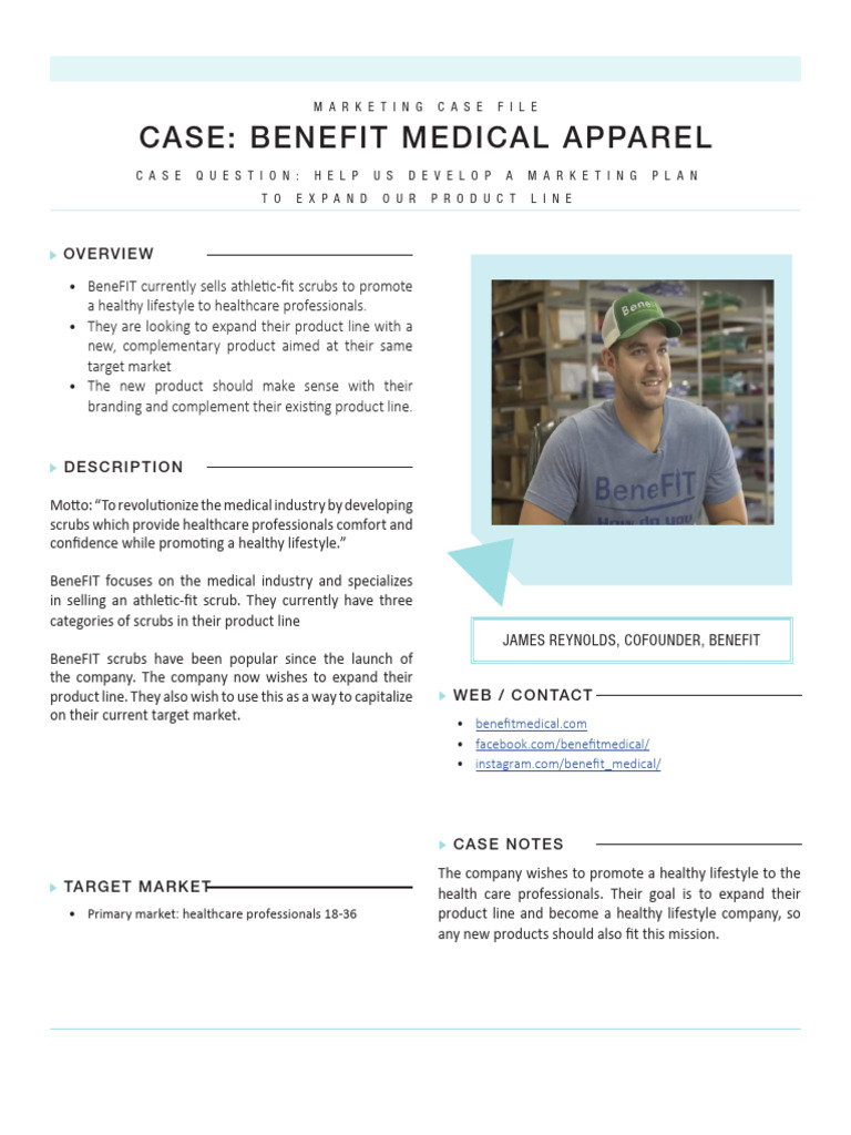 Case File - BeneFIT Medical Apparel | PDF | Social Policy | Health Care