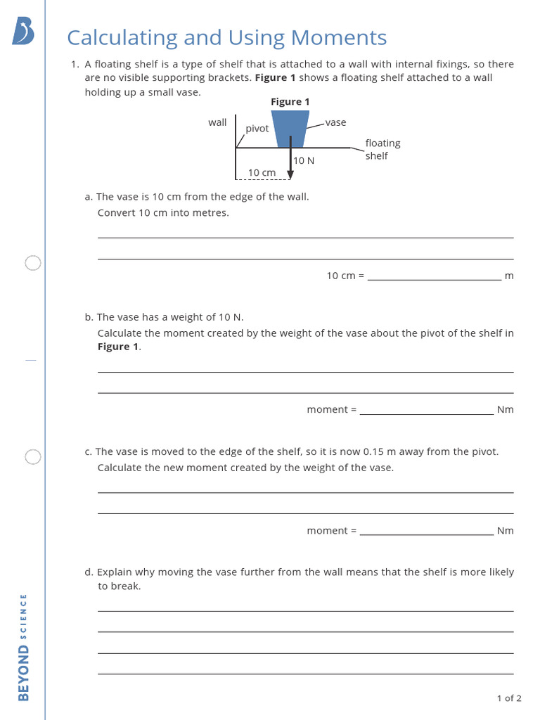 Calculating and Using Moments | PDF | Door