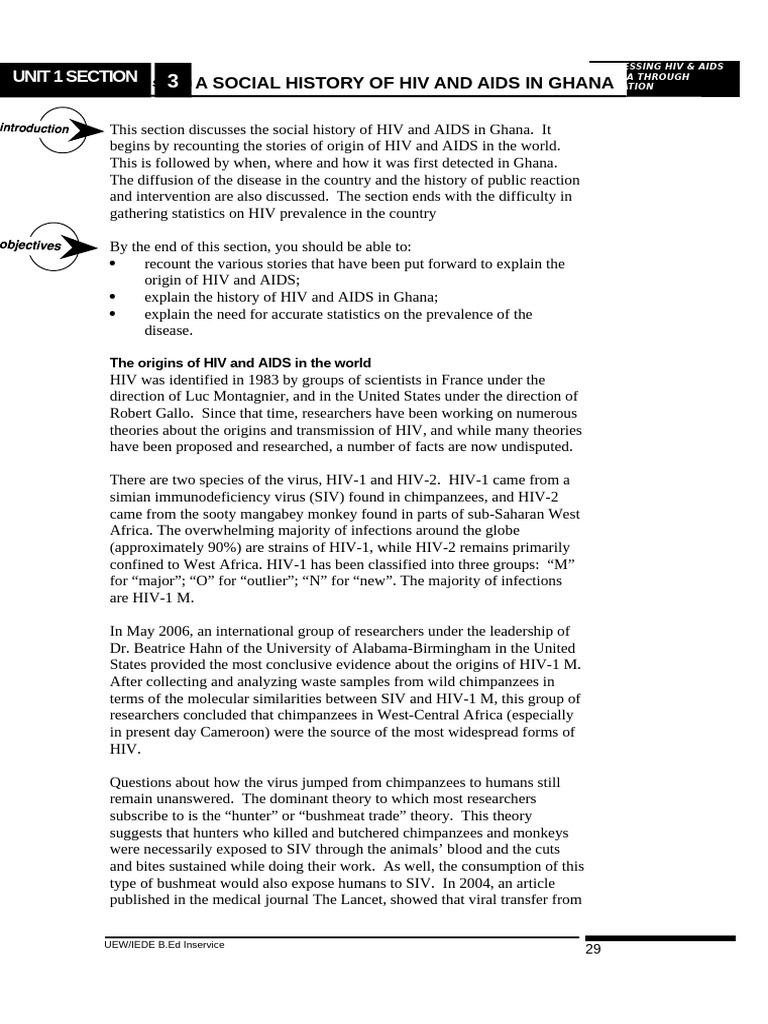 Unit 1 - Section 3 hiv NEW | PDF | Hiv/Aids | Hiv