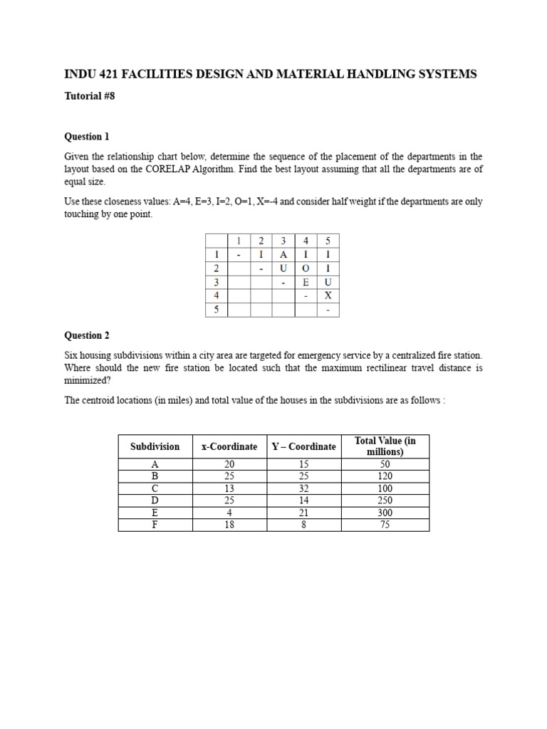 Tutorial8 Questions | PDF