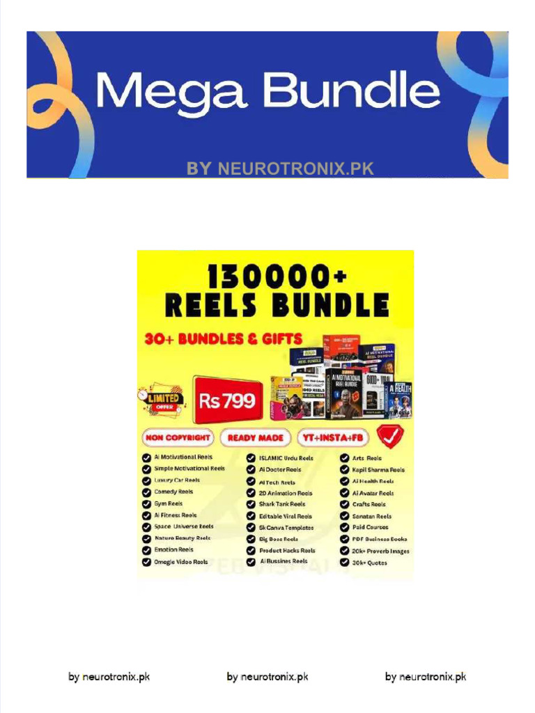 PDF 130k Mega Reels Bundle With Bonuses Compress | PDF