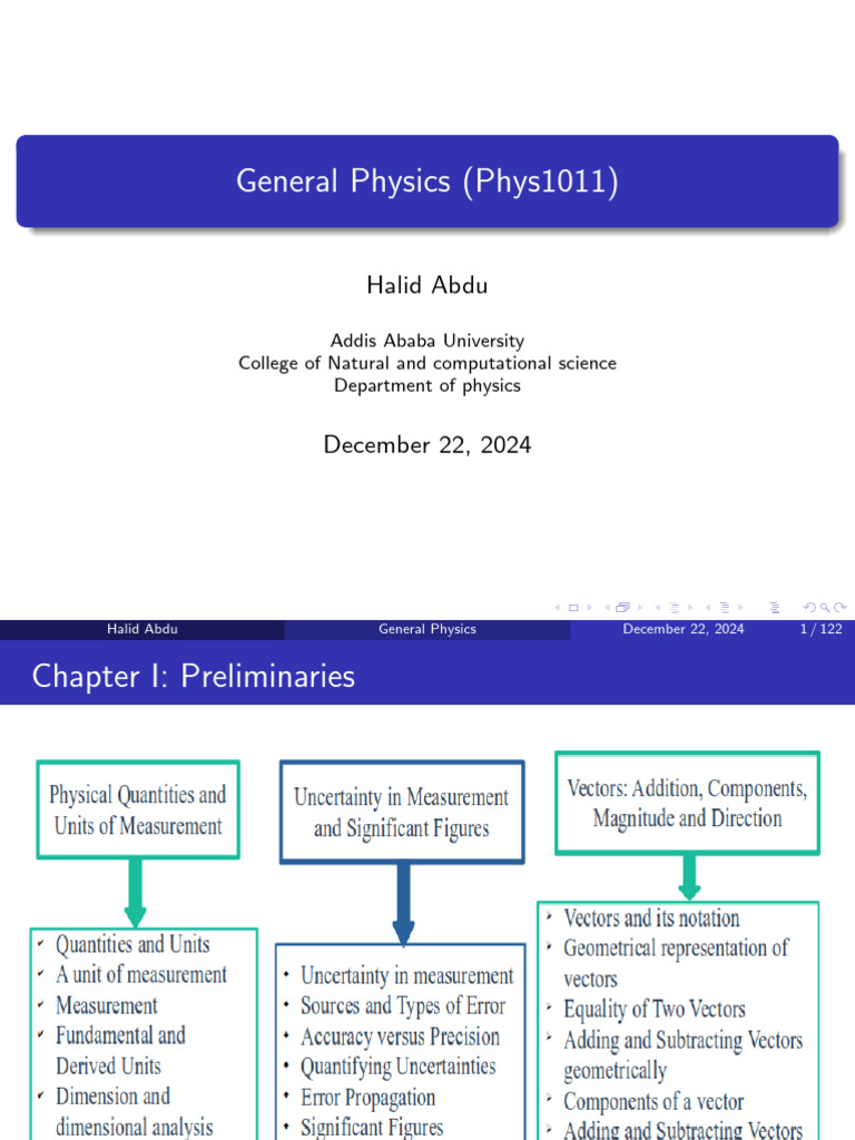General Physics Course | PDF | Euclidean Vector | Observational Error