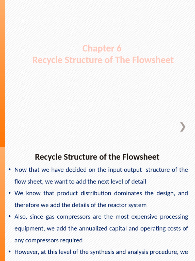 Recycle Structure of The Flowsheet | PDF | Chemical Reactor | Chemical ...