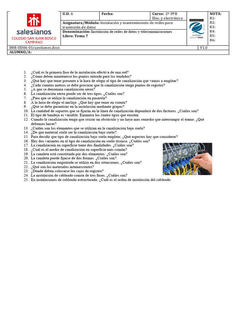 IMR-UD06-01 Cuestiones | PDF