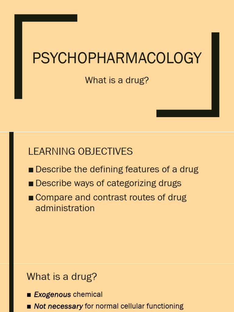Psychopharmacology (Part 1) | PDF | Psychoactive Drugs | Neurotransmitter