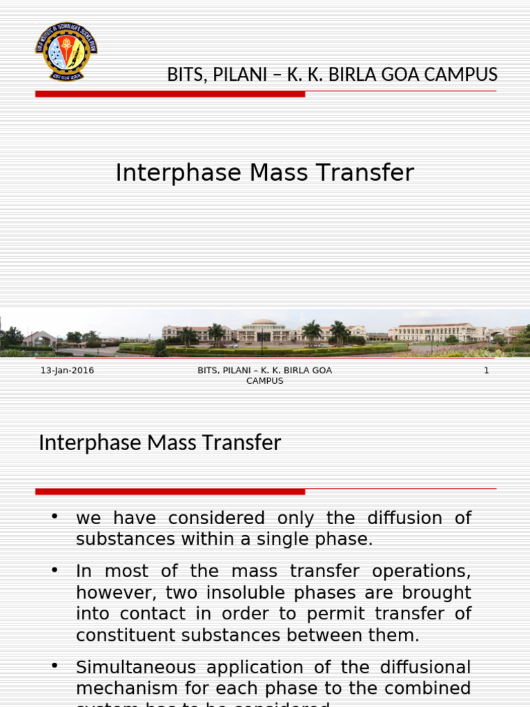 interphase mass transfer | PDF | Phase (Matter) | Diffusion