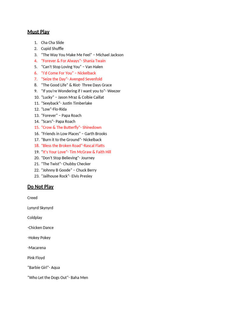 Music List | PDF
