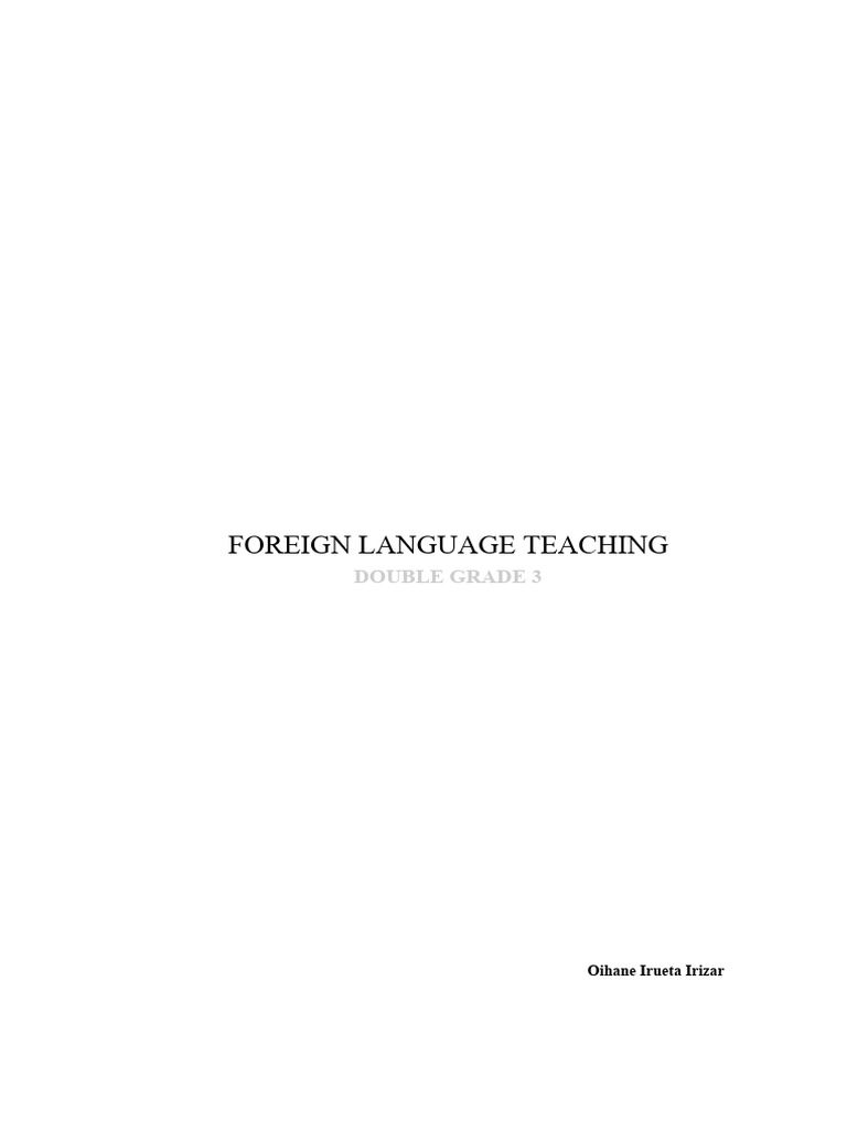 APUNTEAK (FLT) | PDF | Second Language | Second Language Acquisition