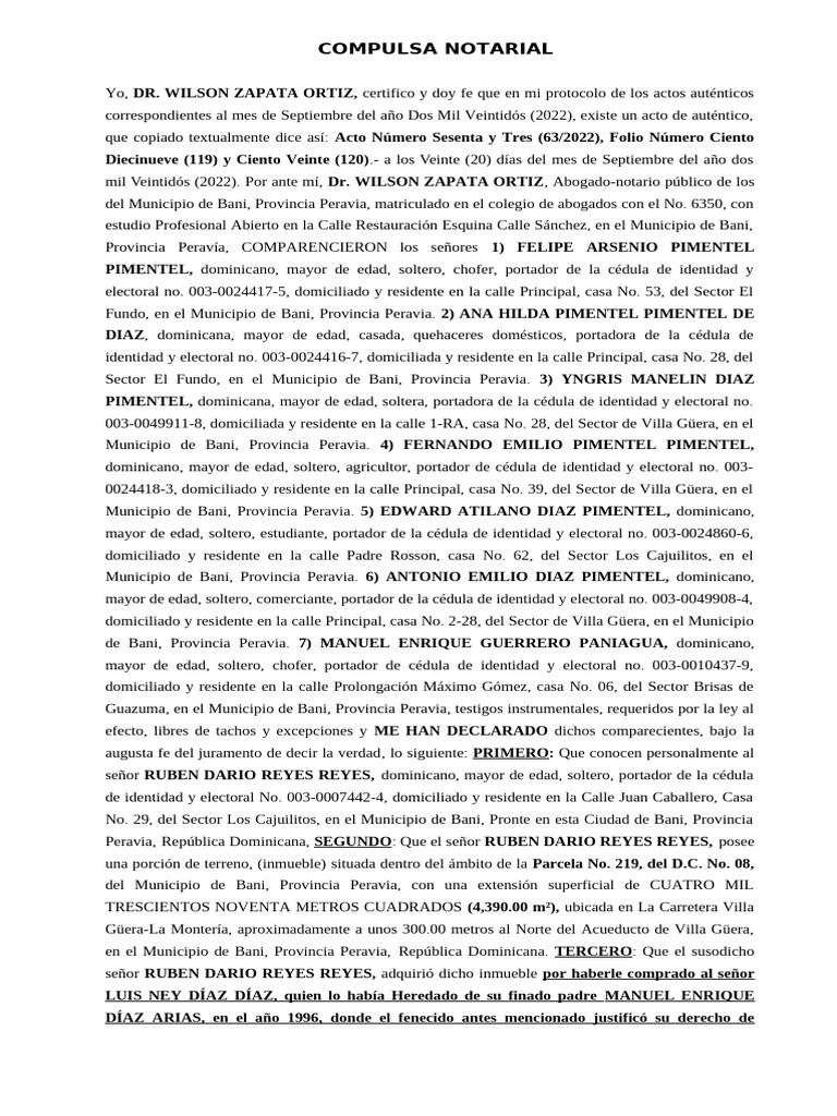 COMPULSA NOTARIAL | PDF