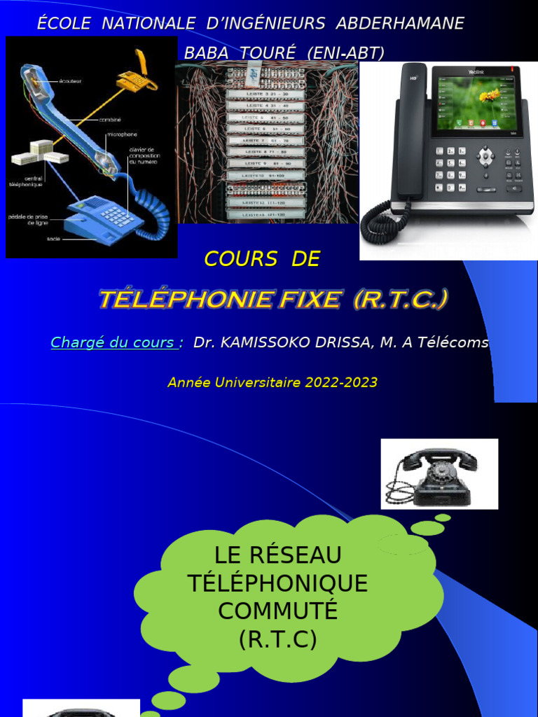 Introduction À La Téléphonie (RTC) | PDF | Téléphone | Réseau téléphonique commuté