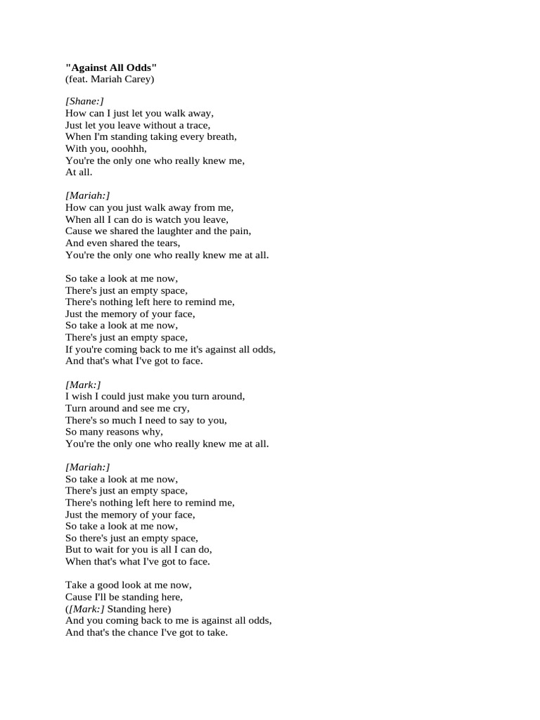 Against All Odds - Westlife | PDF