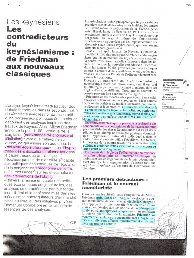 Les Keynésiens | PDF