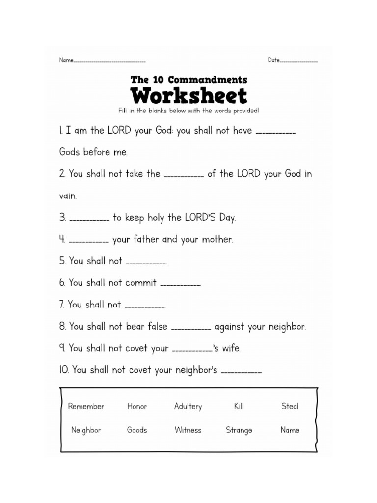 10 Commandments | PDF