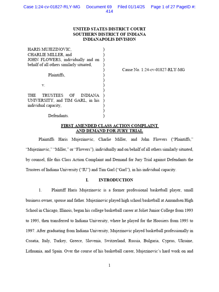 IU Basketball Abuse Class Action Lawsuit | PDF | Title Ix | Indiana ...