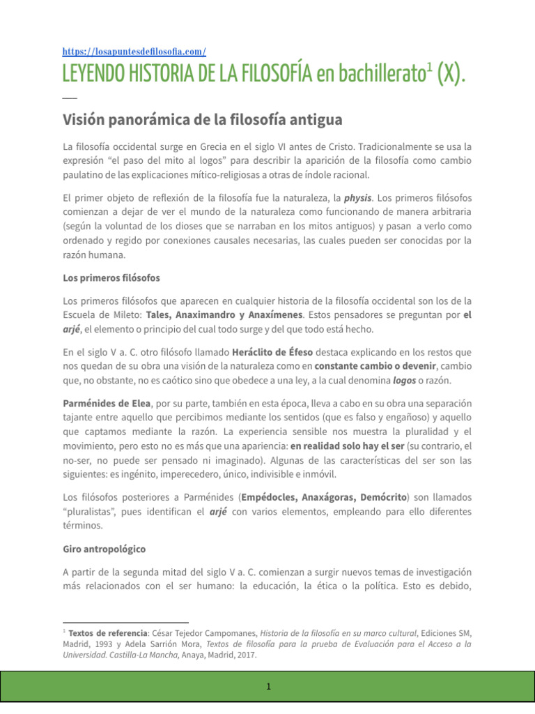 LHF 2obach X Vision Panoramica de La Filosofia Antigua | PDF | Platón | Aristóteles