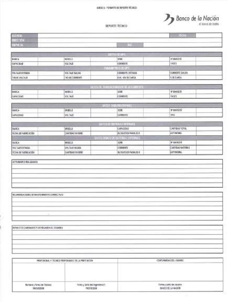 formato para ups | PDF