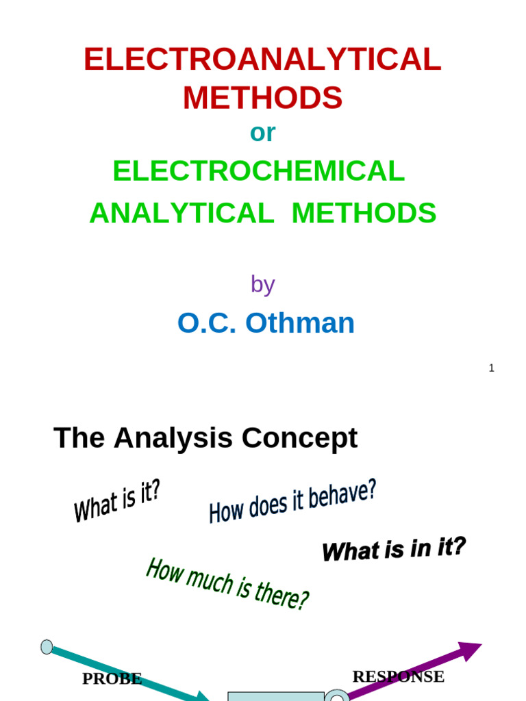 Electroanalytical Methods Lecture 11 | PDF | Electrochemistry | Electrode