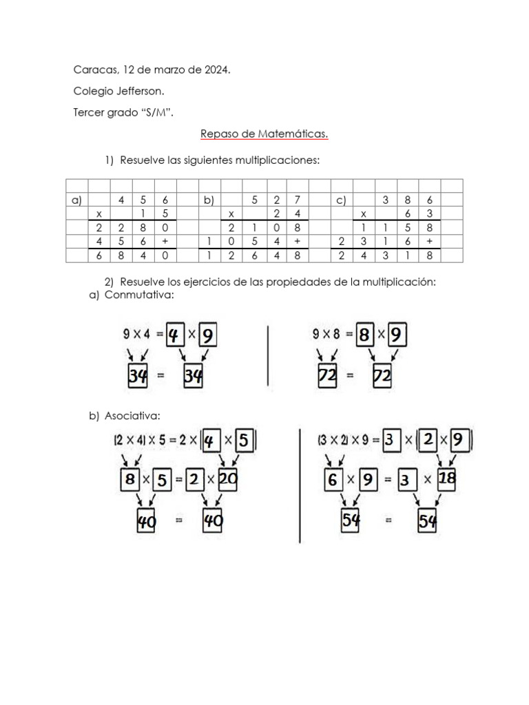 Repaso de Matematicas II Lapso | PDF