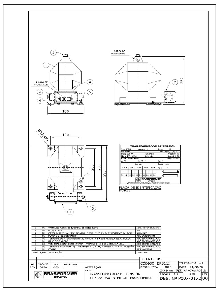 Plano Bps11i Tp Ft Interior 17.5kv | PDF