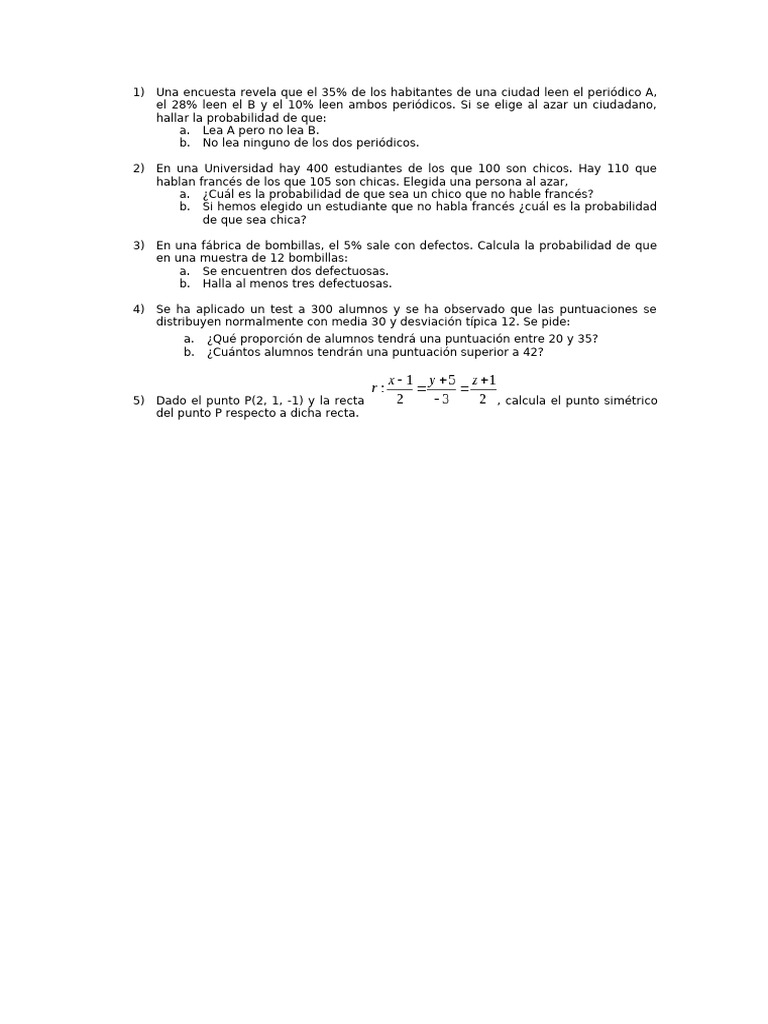 Examen 2bach | PDF