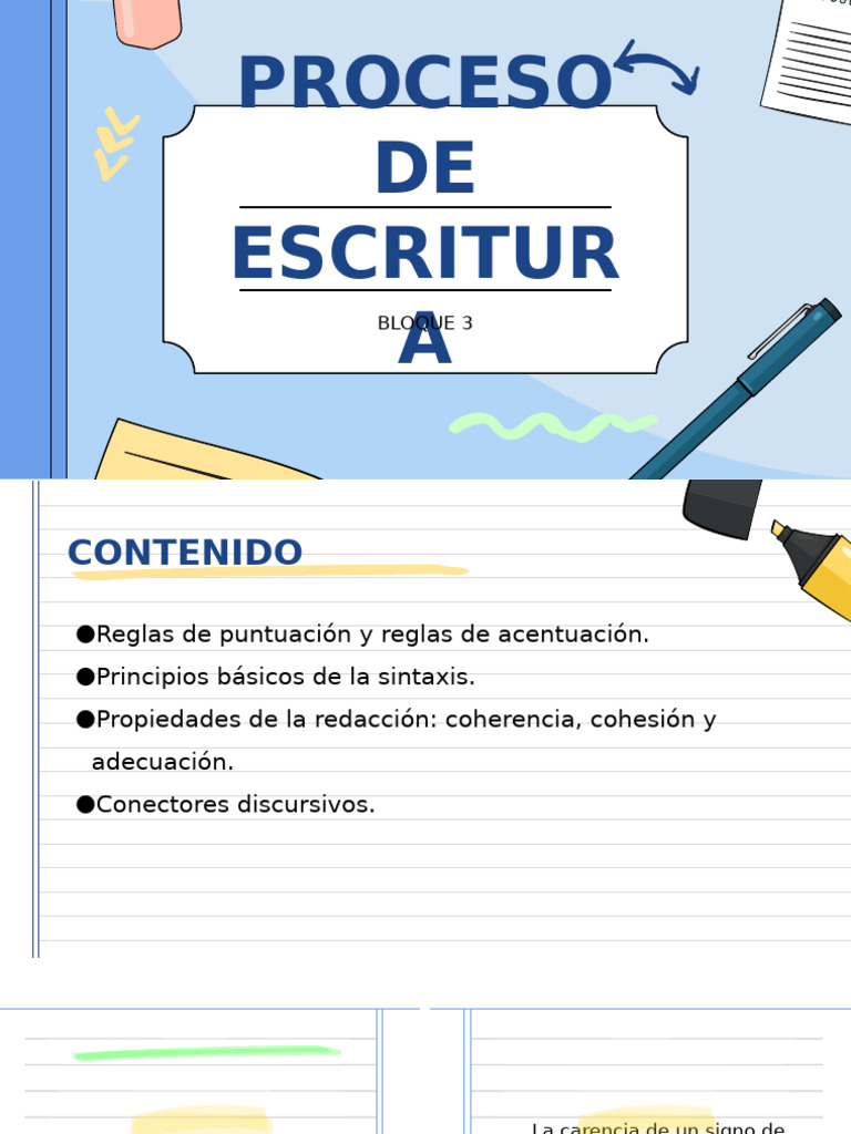 Bloque 3 Proceso de Escritura 2023 | PDF | Verbo | Predicado (Gramática)