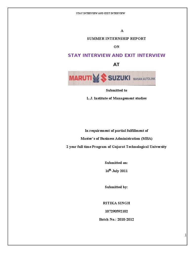 Analyzing Stay and Exit Interviews | PDF