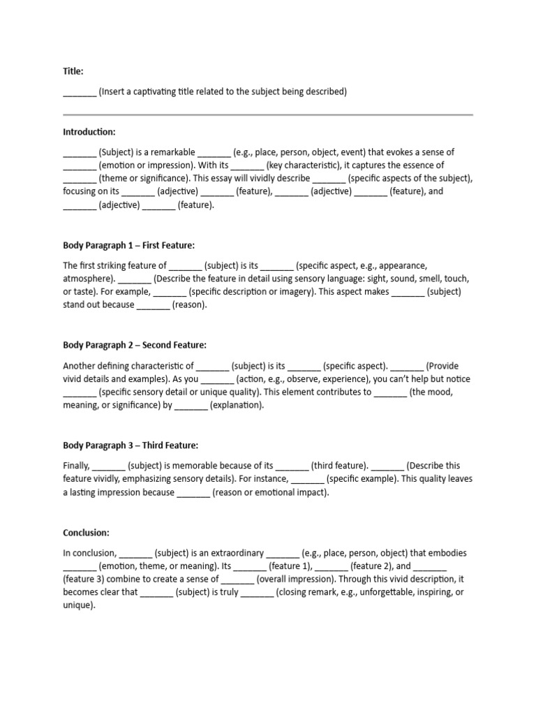 Descriptive Essay Format | PDF | Essays | Himalayas
