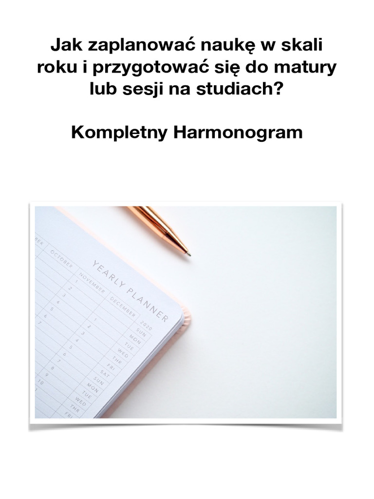 Harmonogram Nauki | PDF