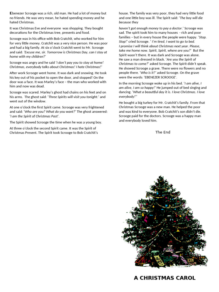 Christmas Carol Booklet | PDF | Ebenezer Scrooge | Christmas
