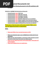 Joining Document Checklist | PDF