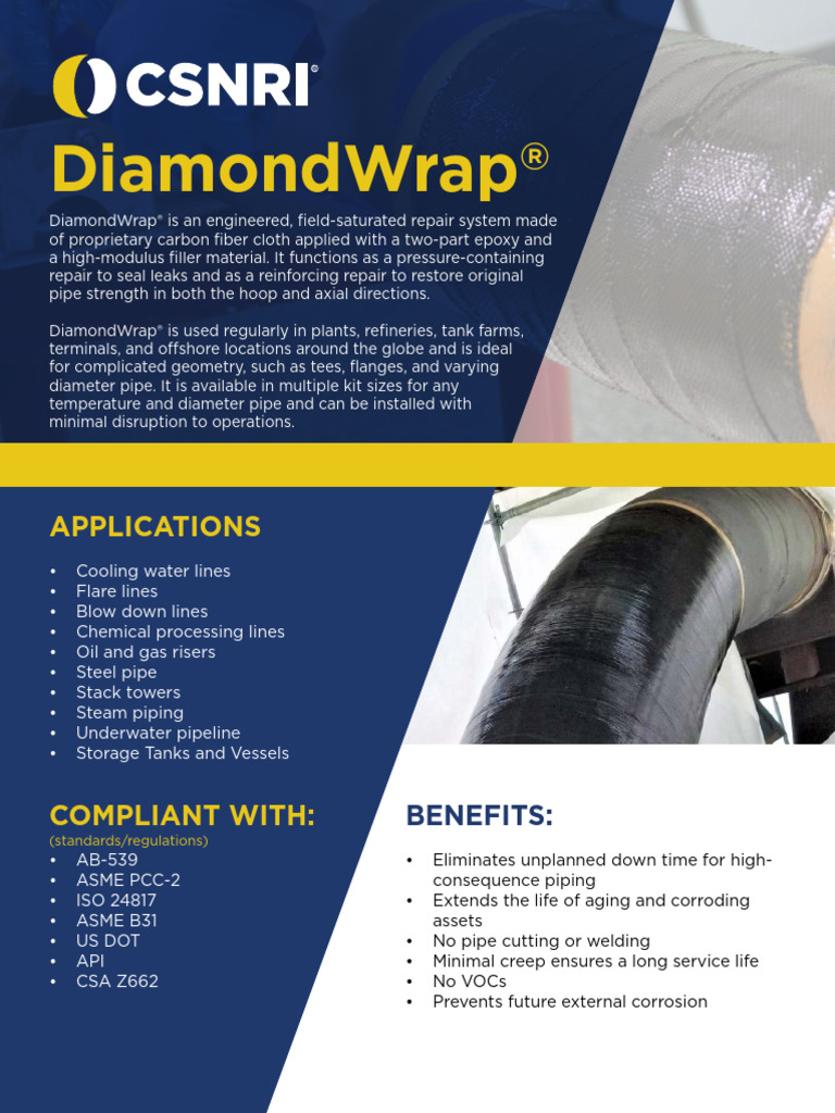 CSNRI PS DiamondWrap June2023 | PDF | Pipe (Fluid Conveyance) | Materials