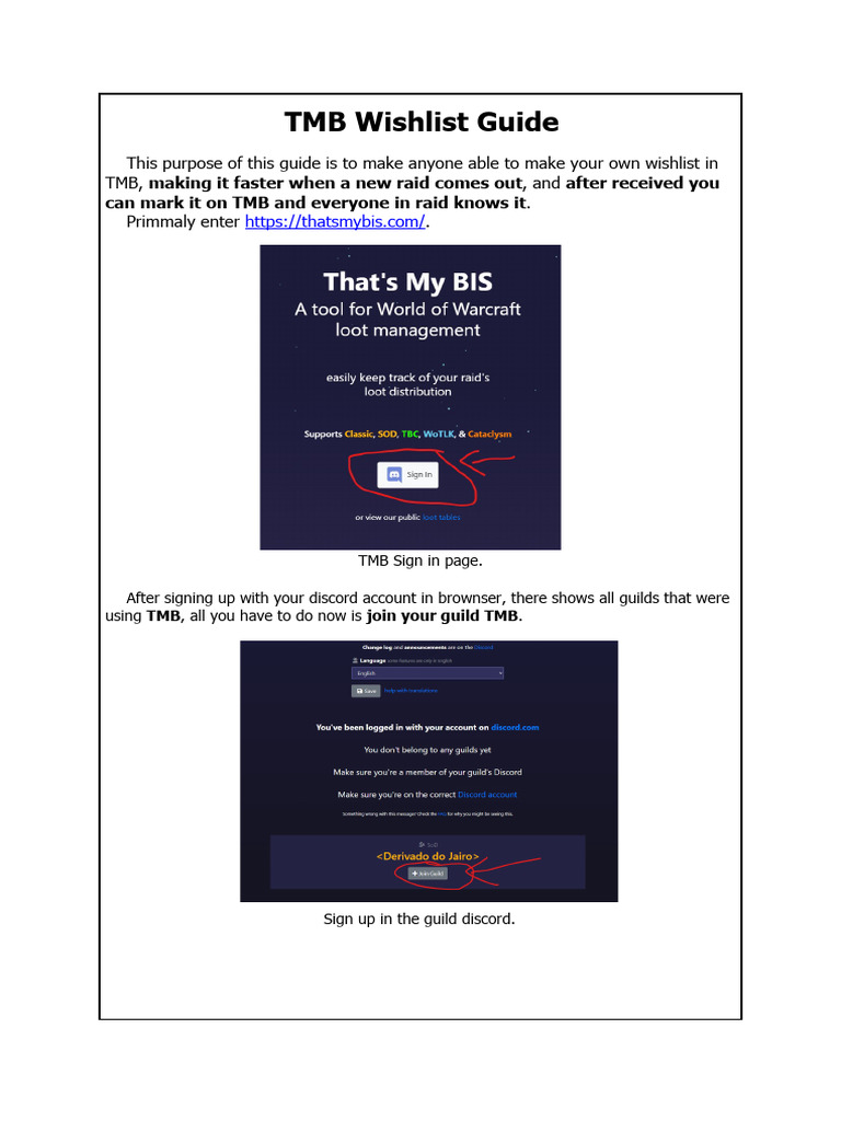 Wishlist Guide | PDF