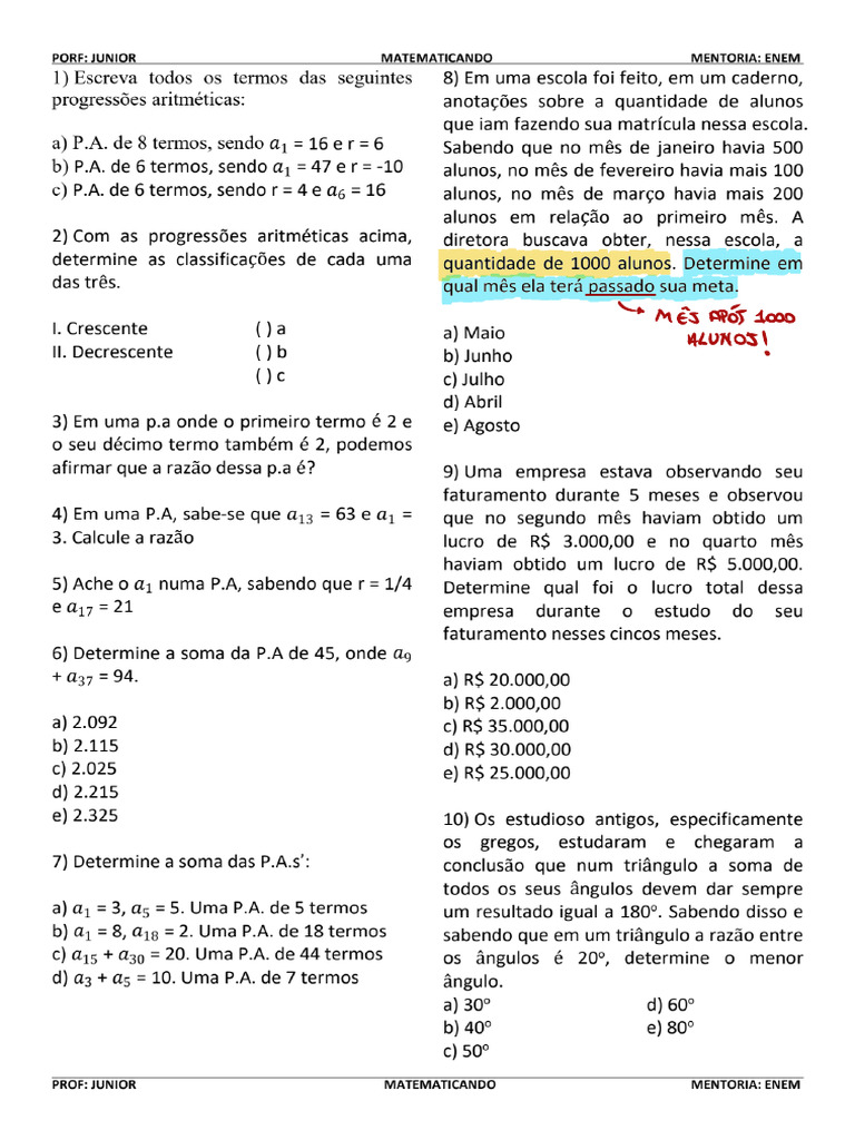 Listai P.A. Resolução | PDF