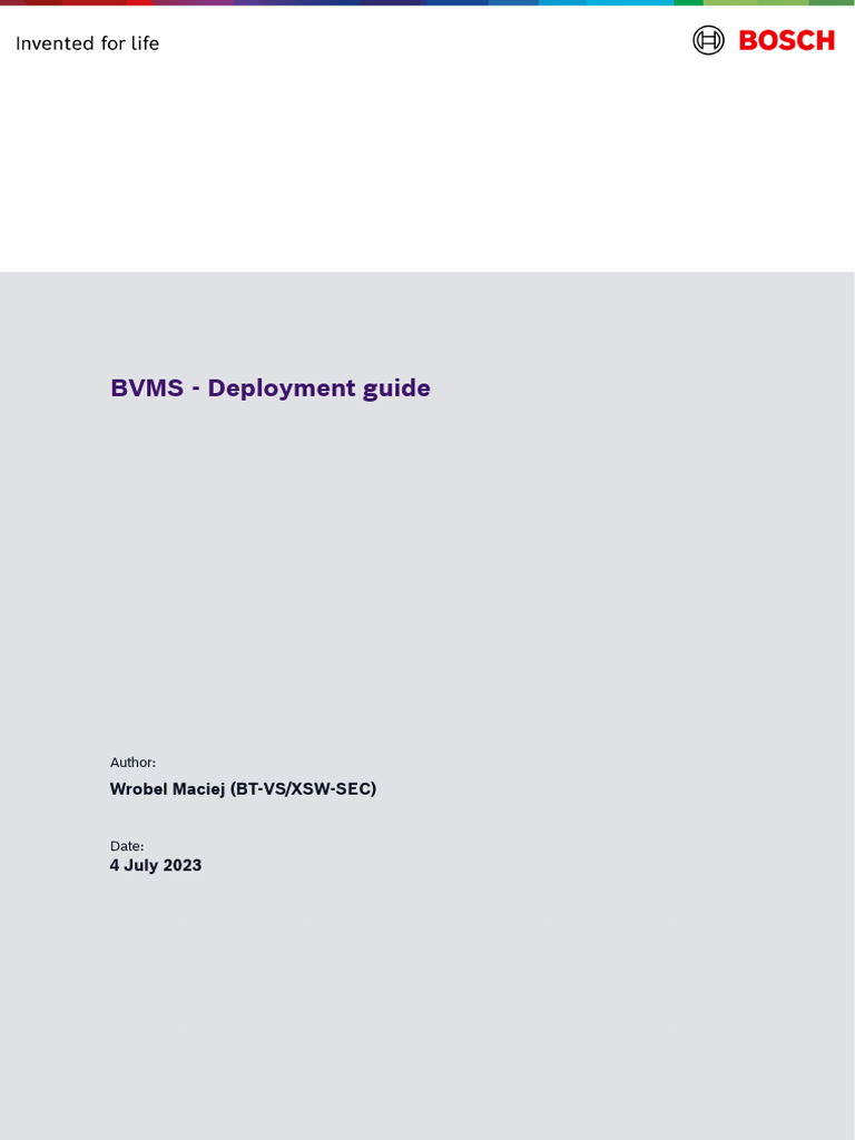 BVMS 12.0.1 - Deployment Guide | PDF | Installation (Computer Programs) | Command Line Interface
