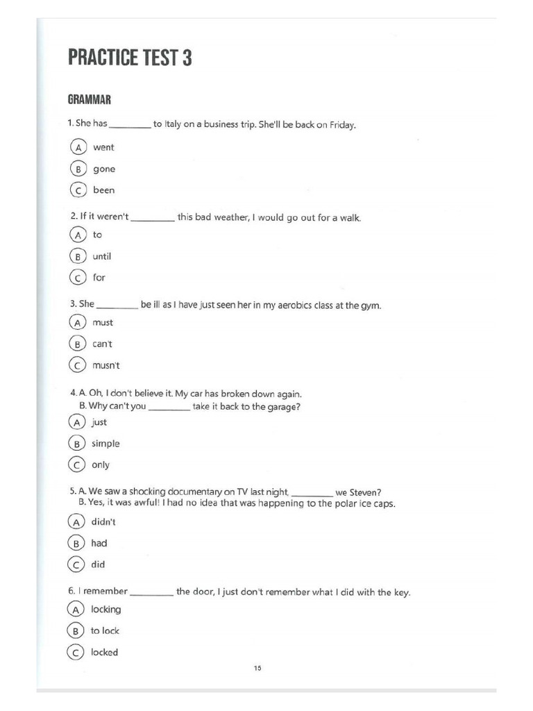 Mock Test 3 With 2 Reading Tasks | PDF