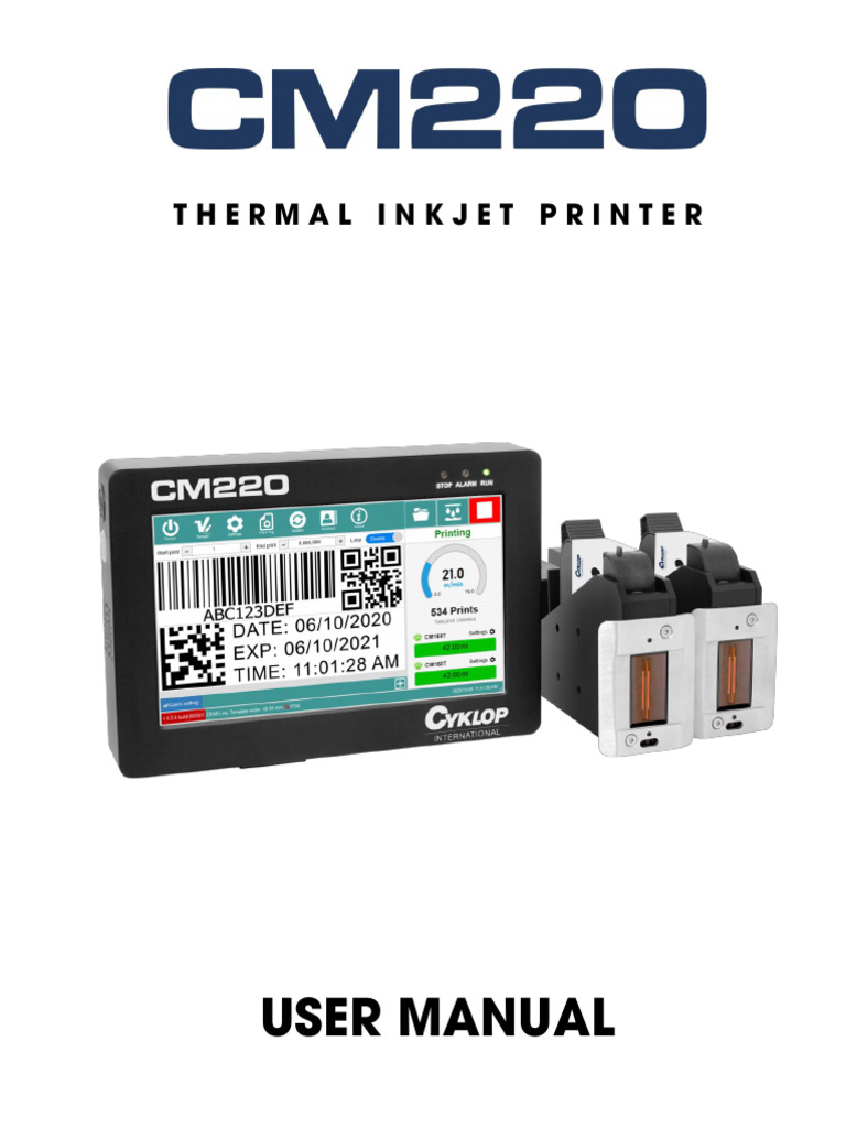 Thermal Inkjet Printer User Manual | PDF | Printer (Computing) | Computer File