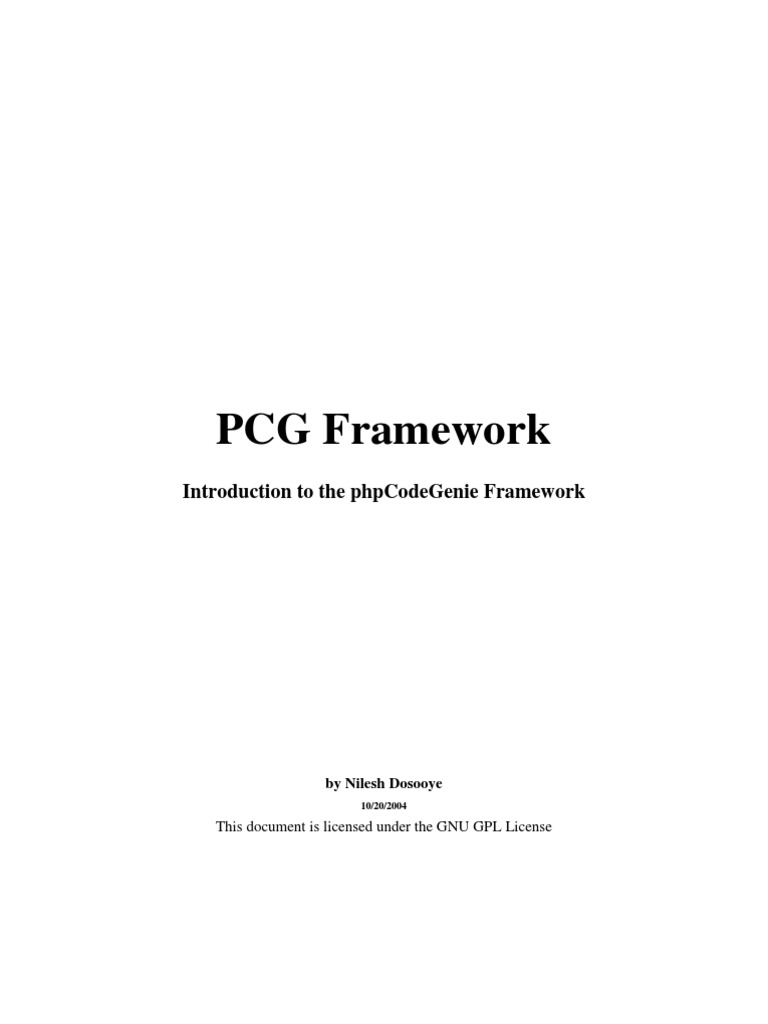 Introduction To PCGFramework | PDF