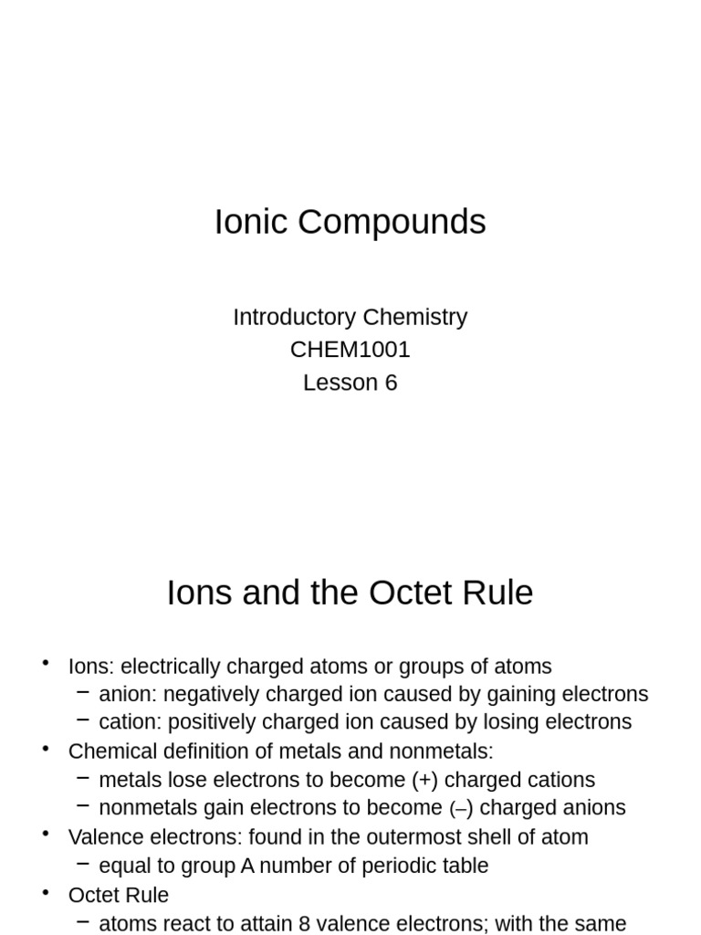 Ionic Compounds Polyatomic Naming 240919 | PDF | Ion | Chemical Compounds