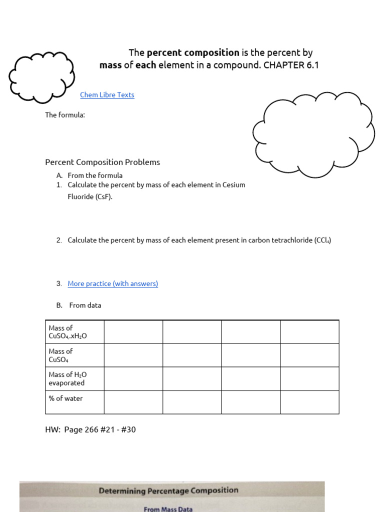 Percent Composition Calculations Guide | PDF
