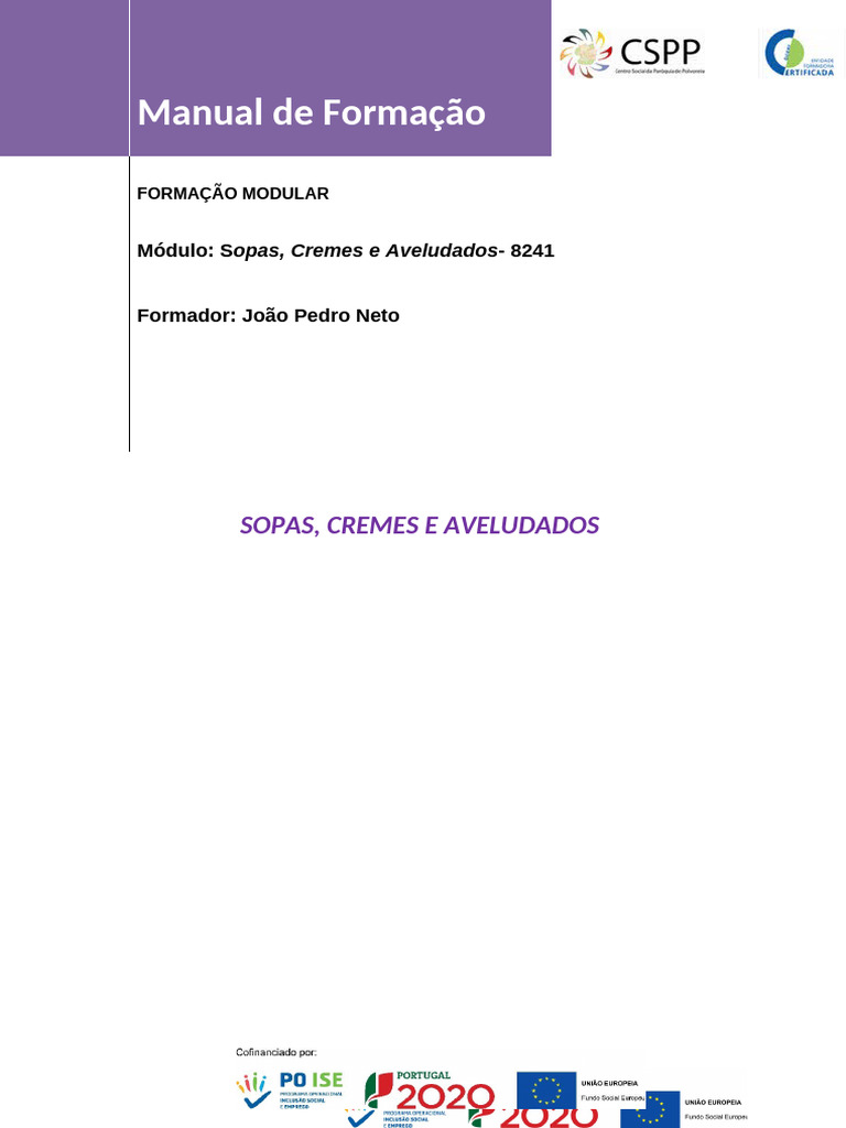 Manual Sopas Cremes e Caldos | PDF | Caldo | Sopa