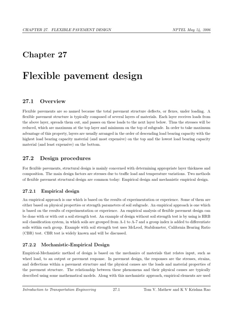 Flexible Pavement Design Guide | PDF | Deformation (Engineering) | Elasticity (Physics)
